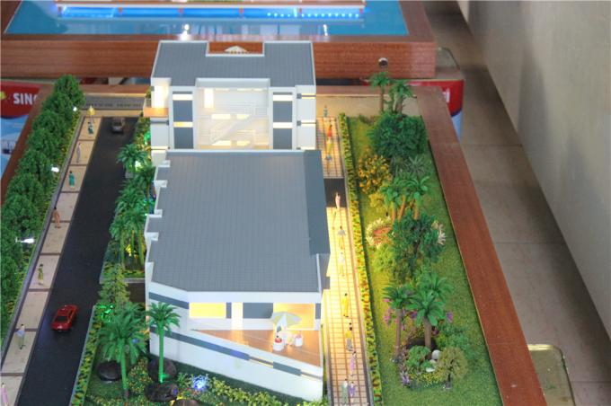 1 / 100 Scale Villa 3D Model Villa Resort Type Painted / Layered Color
