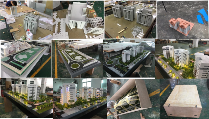 1 / 1000 Scale Miniature Architectural Models For Urban Planning Display