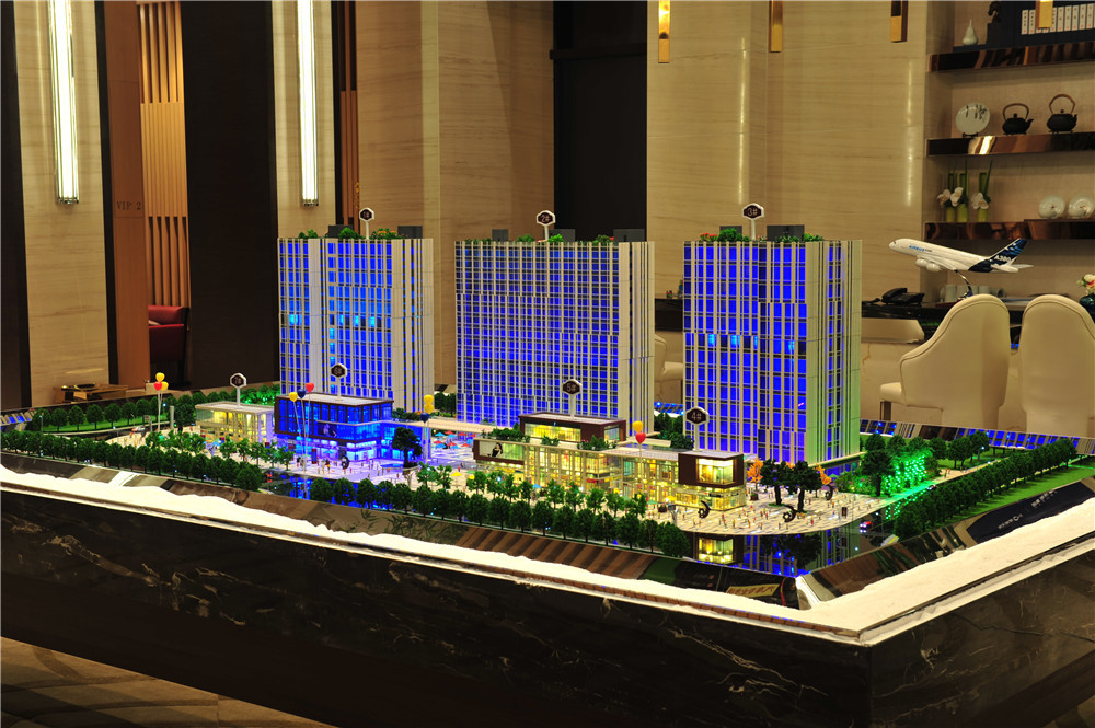 Colorful Light Miniature Building Models Interactive Lift System 1 / 50 ...