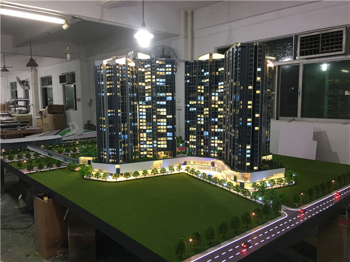 Real Estate Maquette Miniature Building Models With Light ...