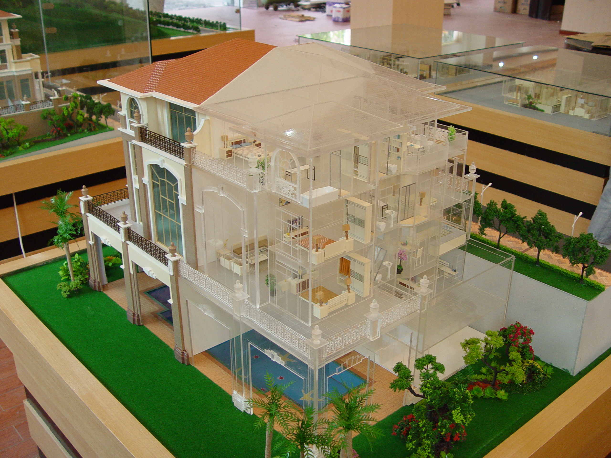 1/30 Scale Architecture House Model / Interior 3d Models With Furniture ...